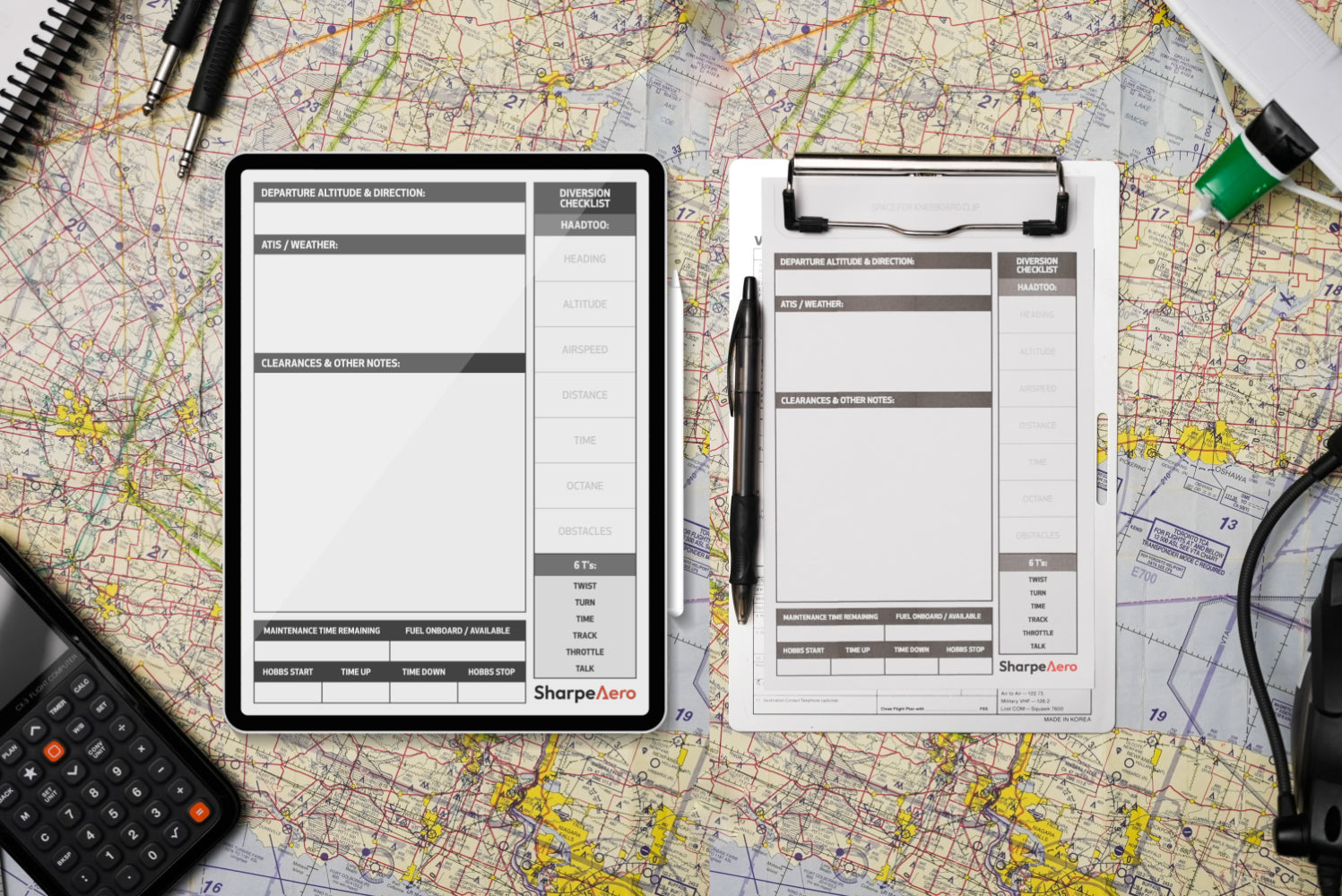 In-Flight Notes 2.0 | iPad & Kneeboard Templates for Flight Training ...