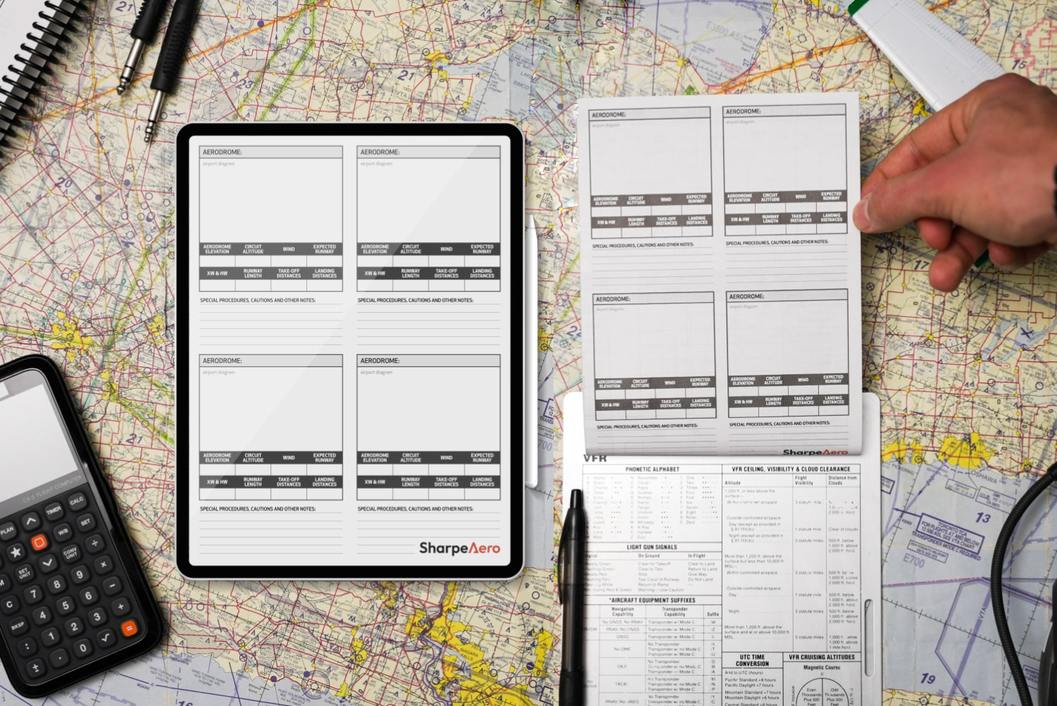 VFR Flight Log 2.0 | iPad & Kneeboard Templates for Flight Training ...
